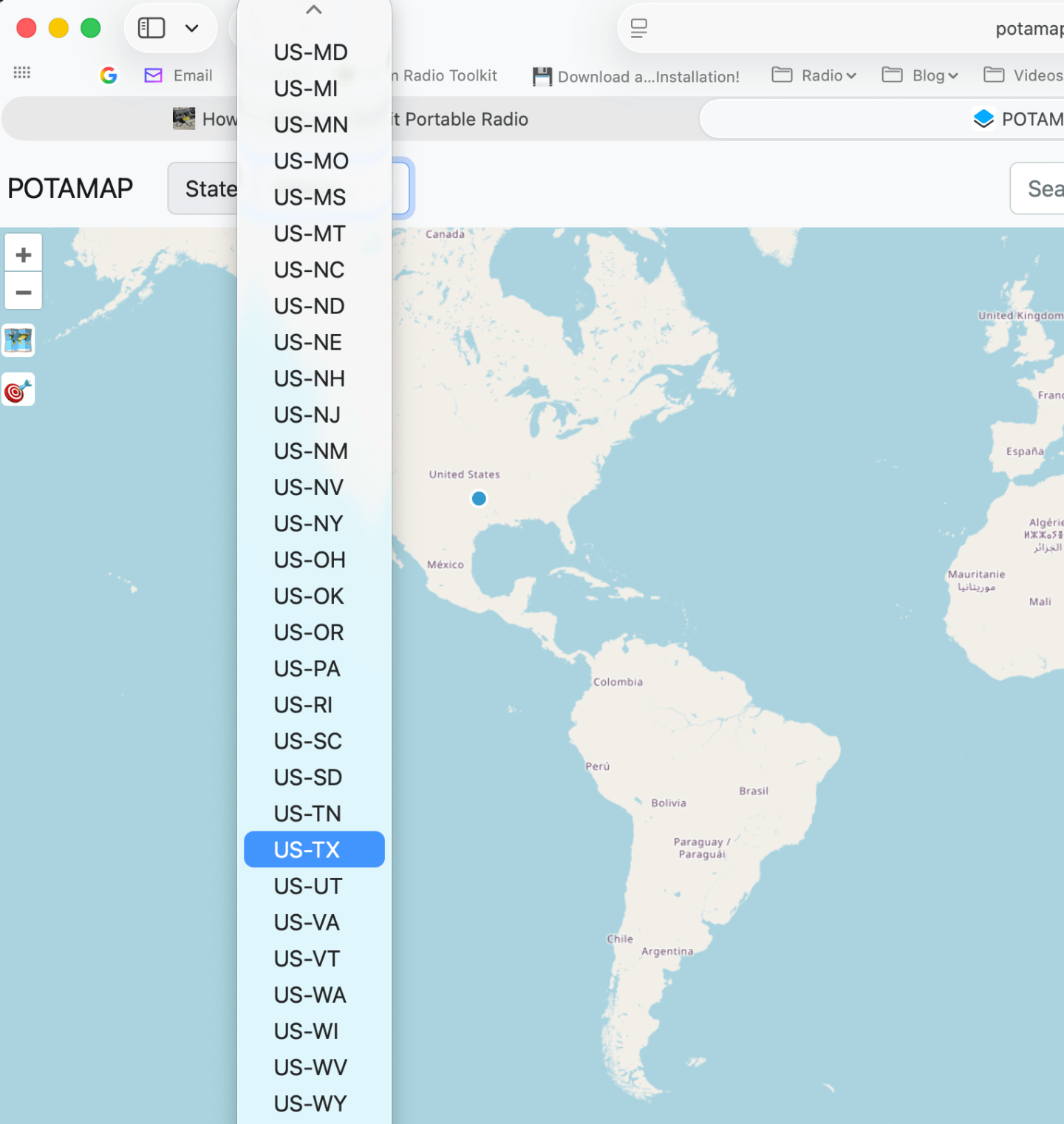 NEW POTA Map!! – DitWit Portable Radio